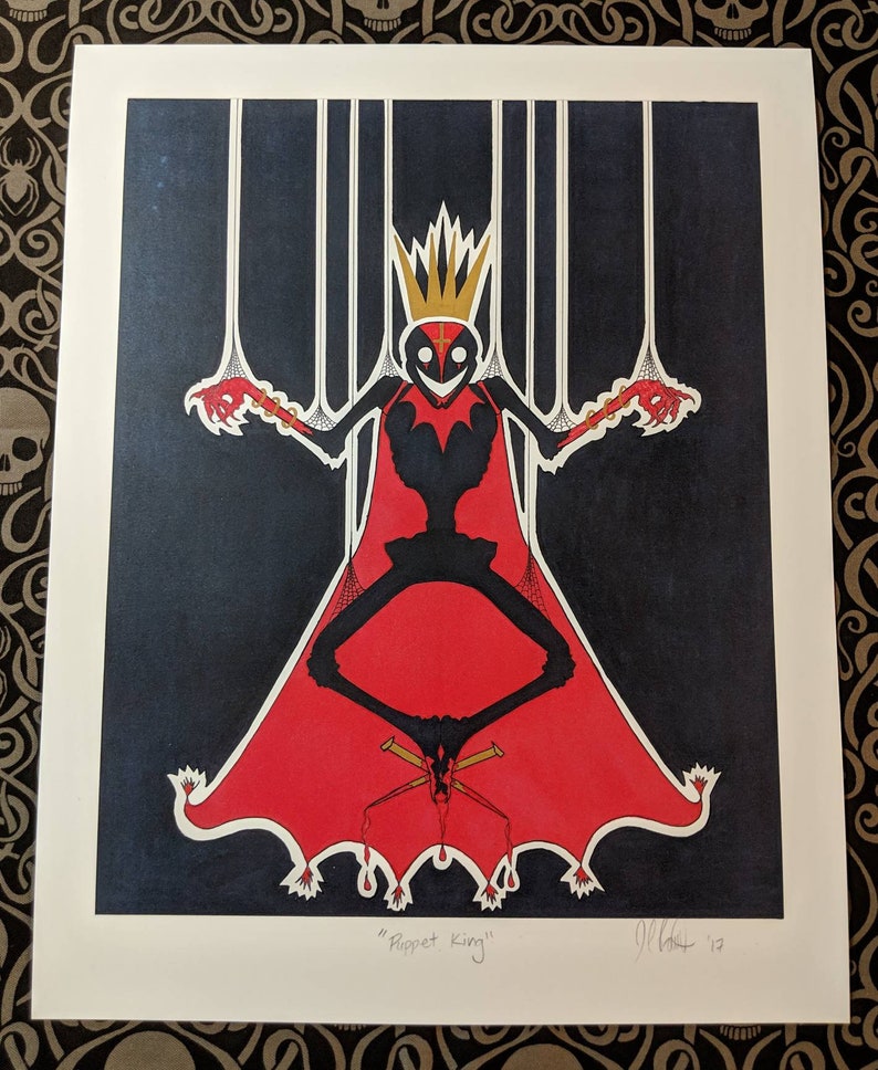 Art Print, "puppet King". - Etsy