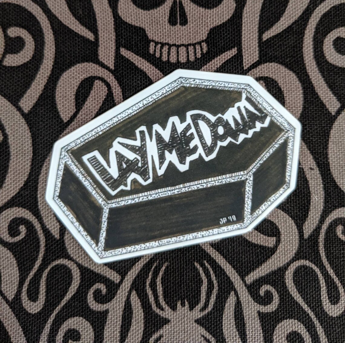 Sticker, "lay Me Down" - Coffin Design - Etsy