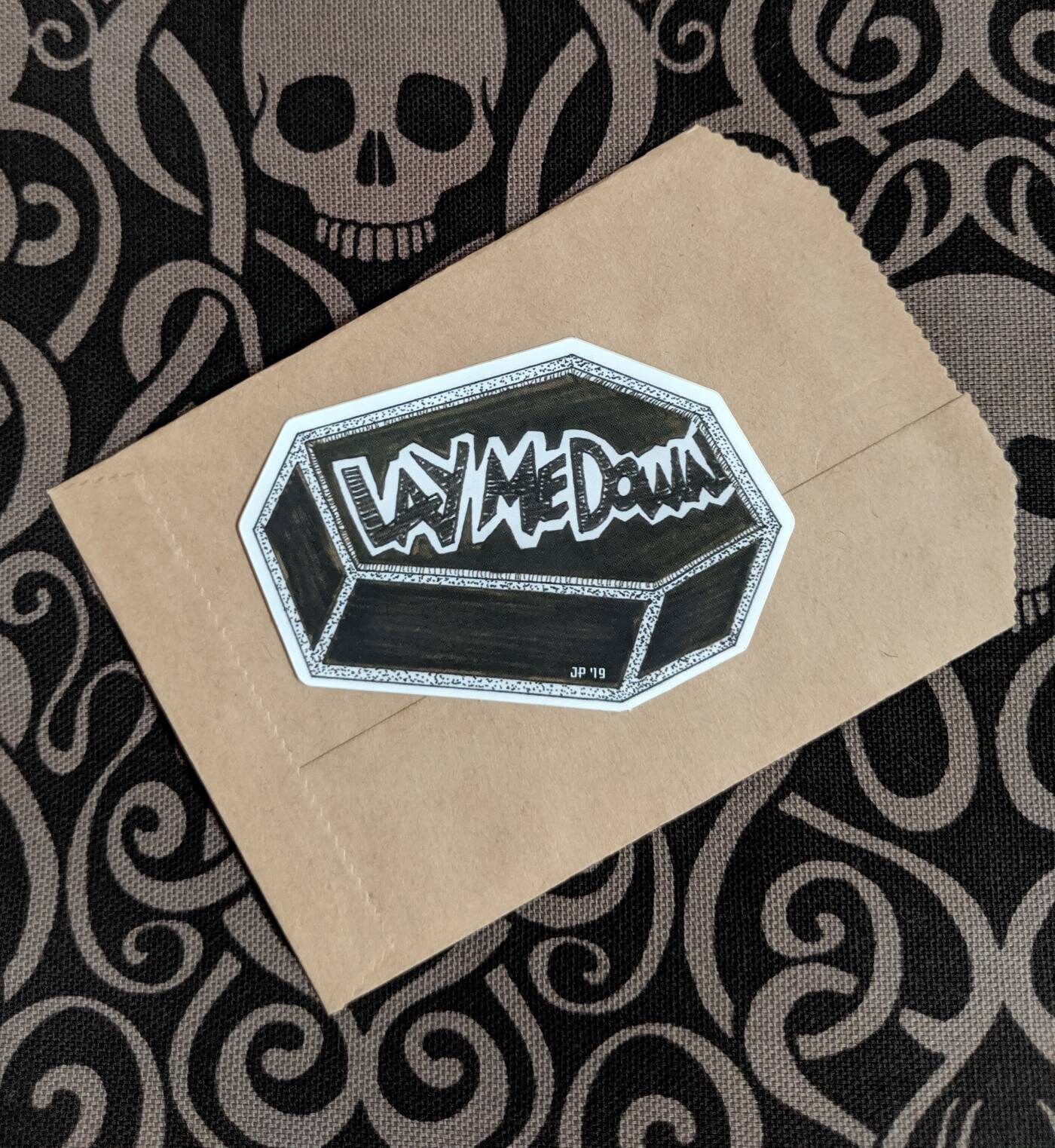 Sticker, "lay Me Down" - Coffin Design - Etsy