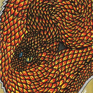 Original Artwork, 'fire Serpent' - Etsy