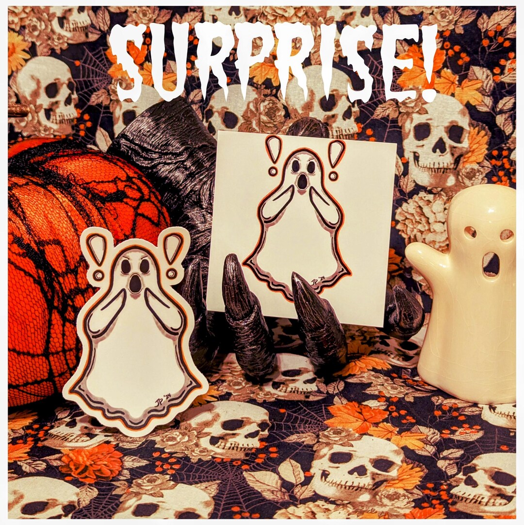 Mini Print & Sticker Combo, " Surprise! " - Etsy