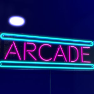 Retro Arcade Neon Sign - Custom for Your Home Arcade / Mancave LED Sign ...