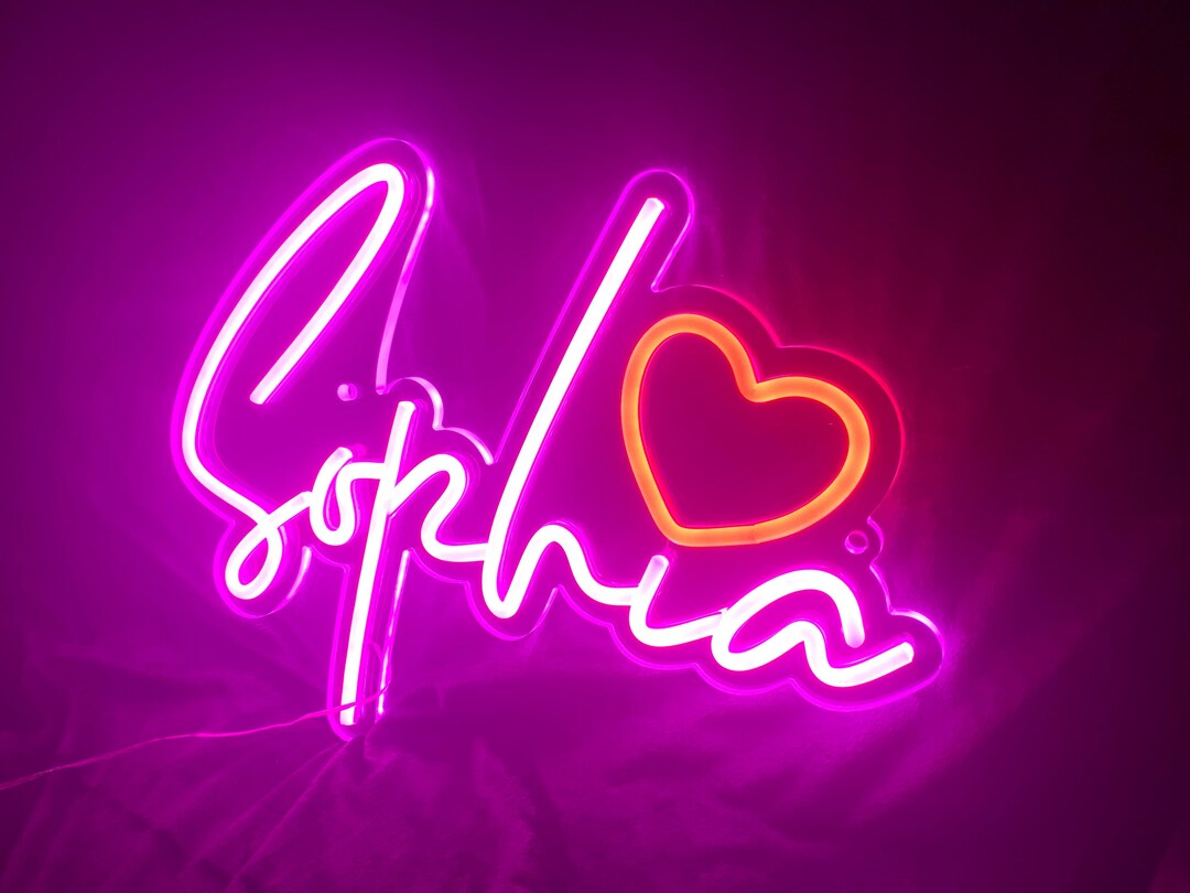 Custom Name Neon Sign Light - Neon Sign - Wedding Neon Sign - Wall ...