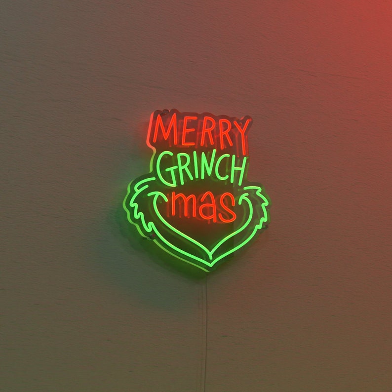 Merry Grinch-mas Neon Sign for the Holidays Custom Holiday - Etsy