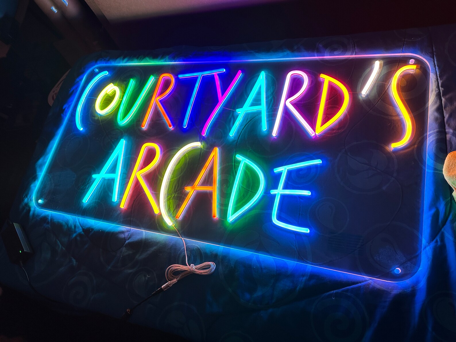 Arcade Family Neon Sign, Custom Colors for Family Arcade Den, Game Room ...
