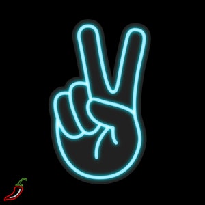 Handmade Peace Fingers LED Neon Sign – Home Decor (19x12) - Etsy