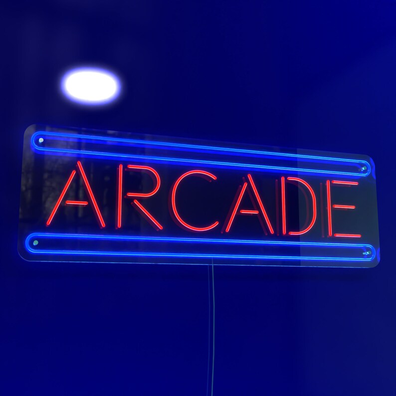 Retro Arcade Neon Sign Custom for Your Home Arcade / Mancave - Etsy