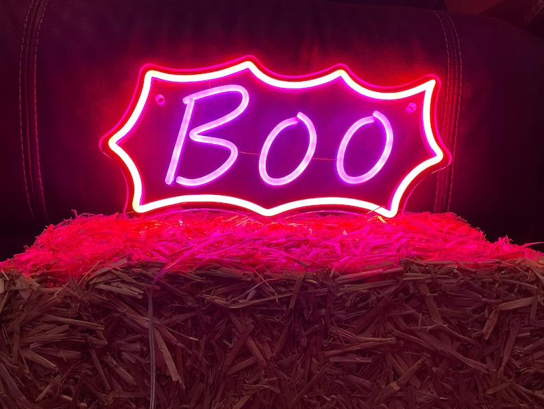 Halloween Neon Signs Boo Neon Sign for Halloween - Etsy