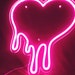 Dripping Heart Neon Sign Custom Color Melting Heart Girls - Etsy