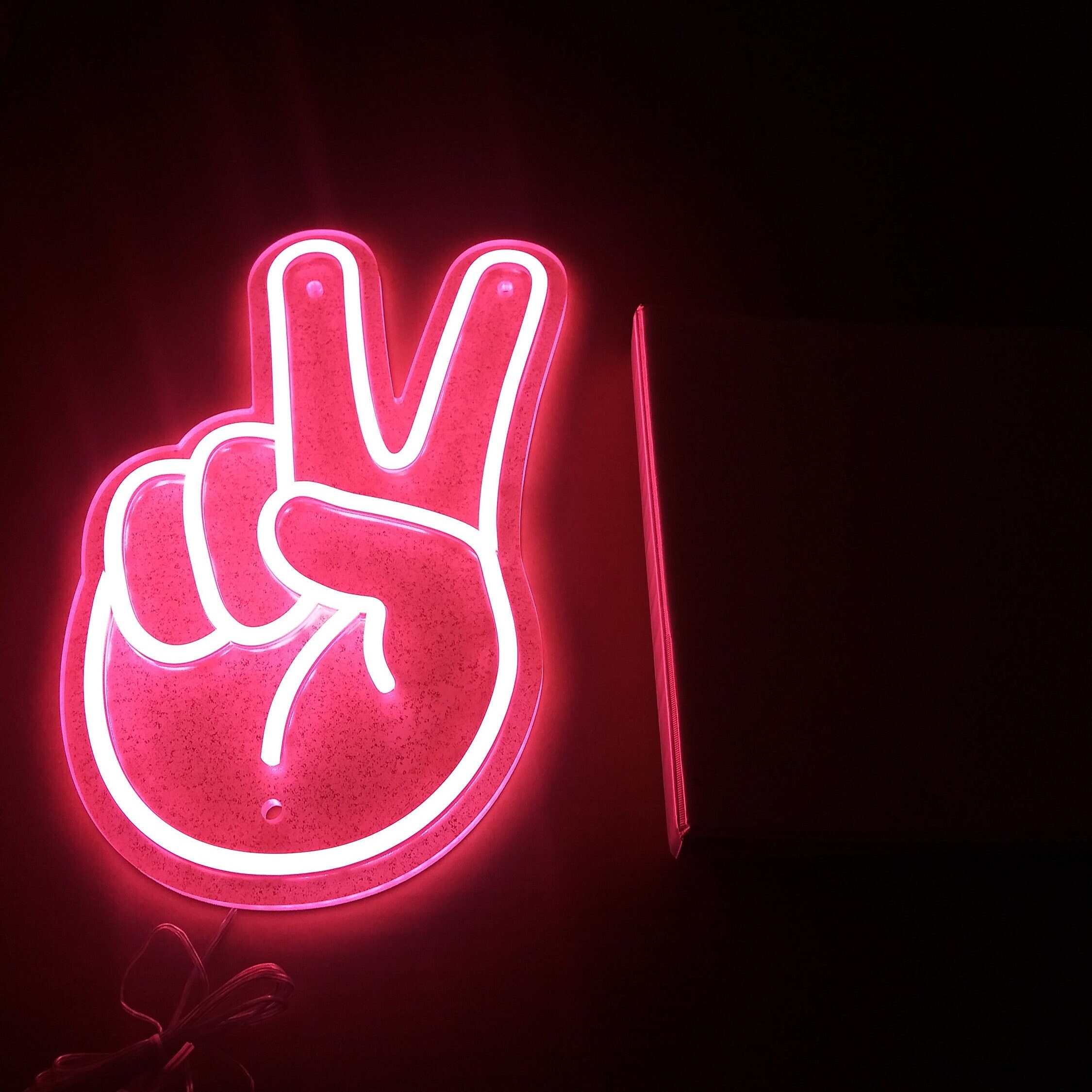 Neon Peace Sign Wallpaper
