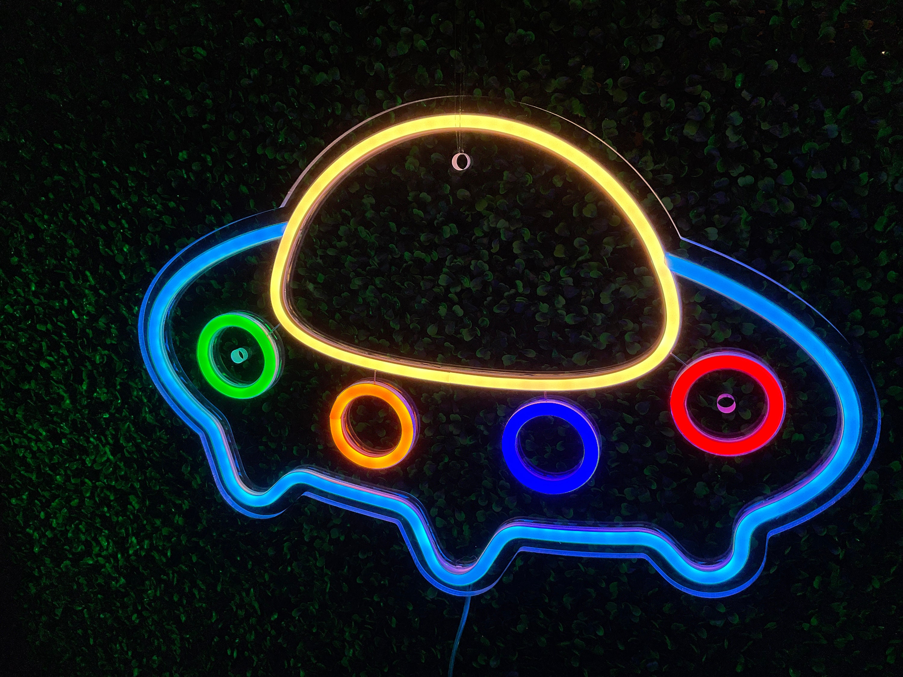 Spaceship Nightlight Neon Sign - Baby or Kids Nursery Nightlight - Home ...