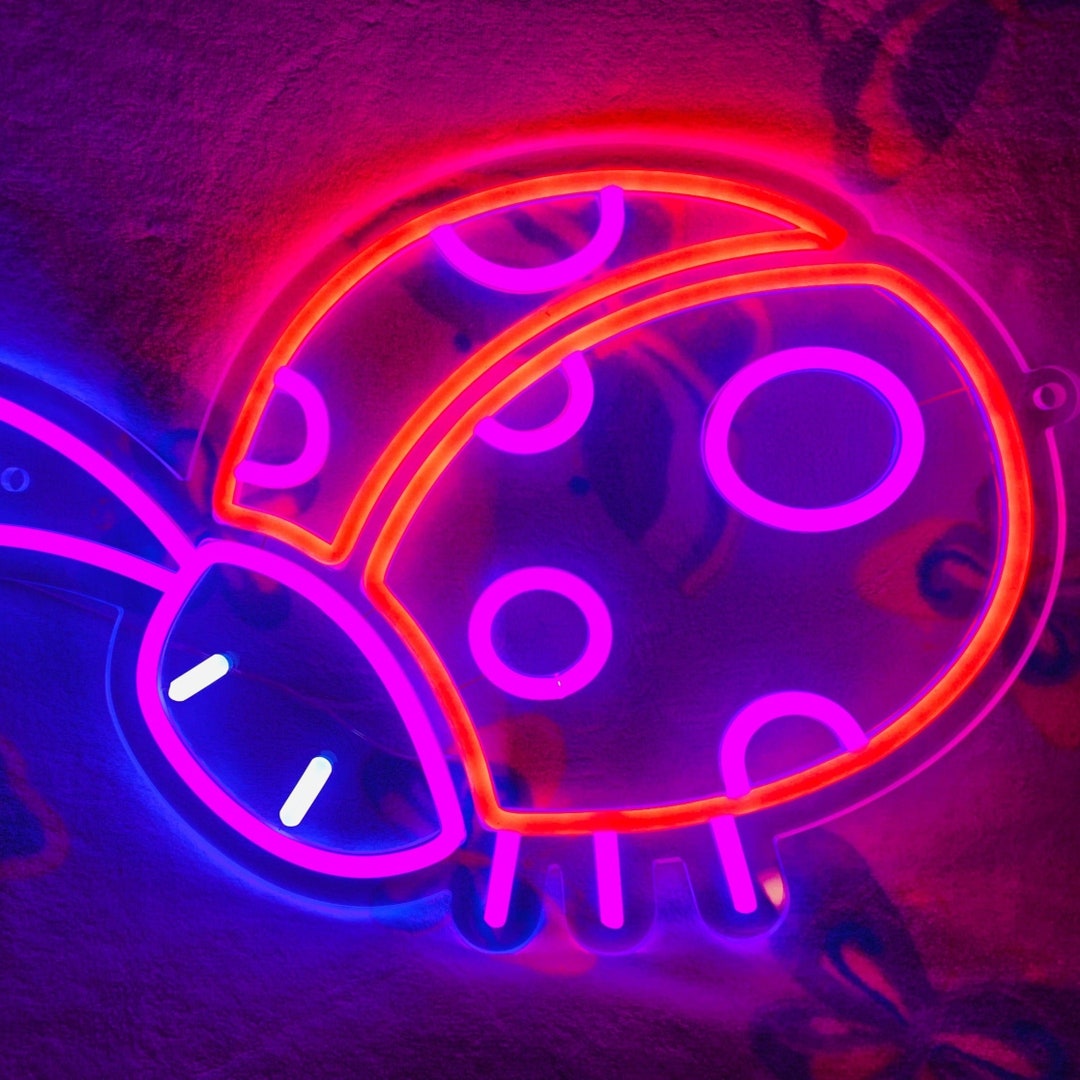 Ladybug Neon Light - Perfect Neon Sign Wall Decor for Girls Bedroom - Etsy