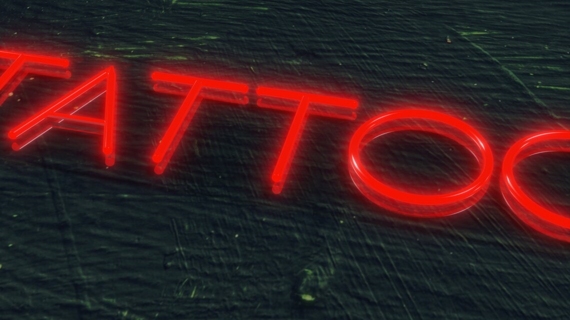 Tattoo LED Neon Sign - for Your Studio / Man-cave Sign / Wall Art Decor ...