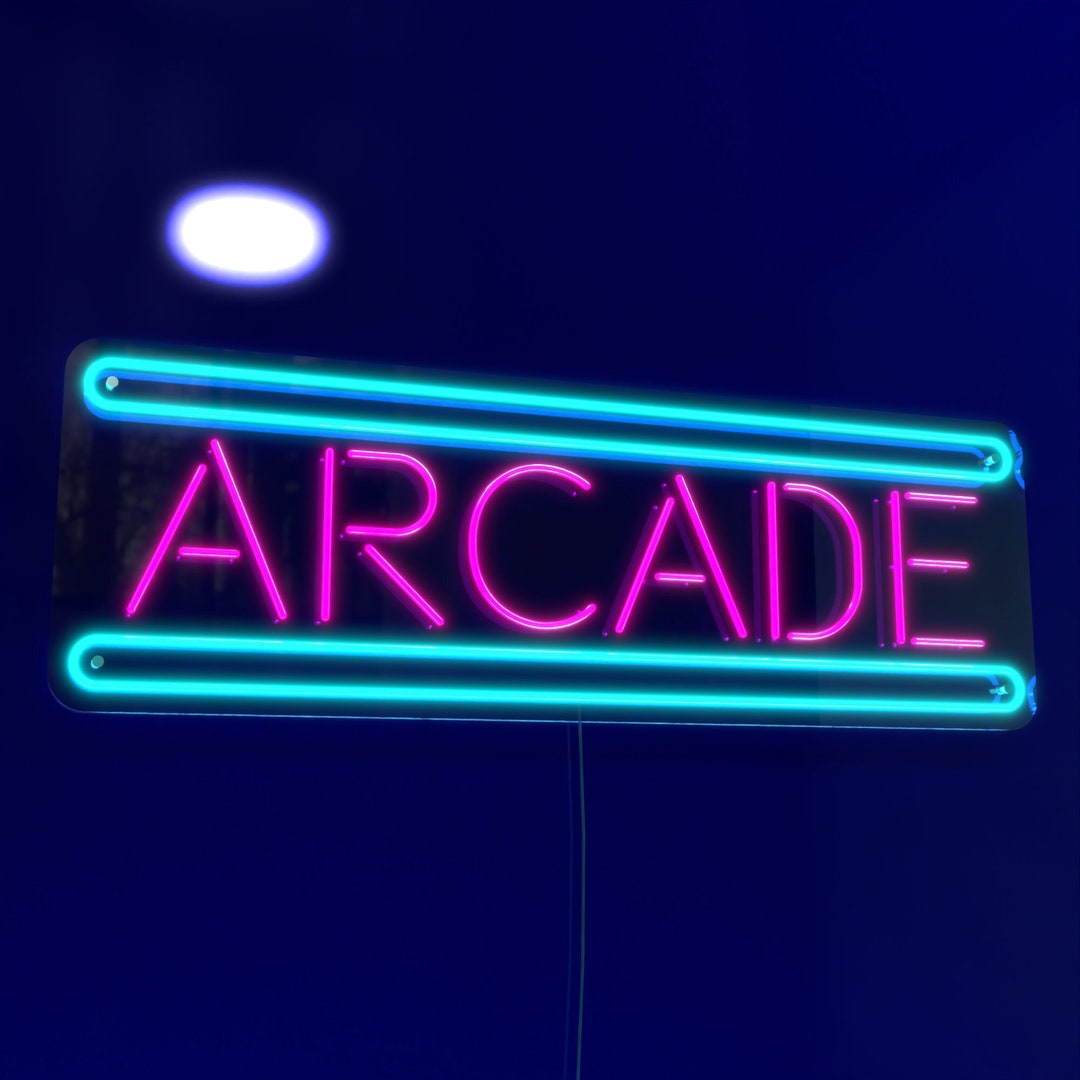 Retro Arcade Neon Sign Custom for Your Home Arcade / Mancave - Etsy