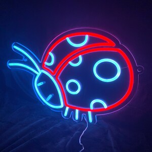 Ladybug Neon Light - Perfect Neon Sign Wall Decor for Girls Bedroom - Etsy