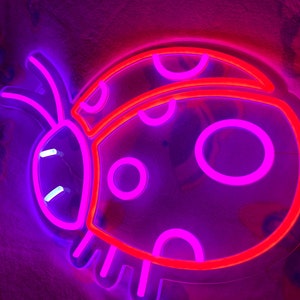 Ladybug Neon Light - Perfect Neon Sign Wall Decor for Girls Bedroom - Etsy