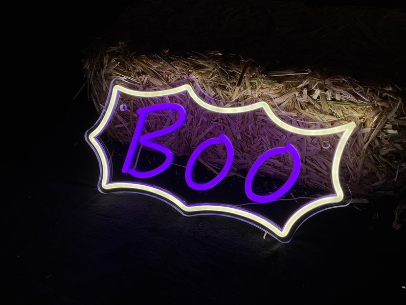Halloween Neon Signs Boo Neon Sign for Halloween - Etsy