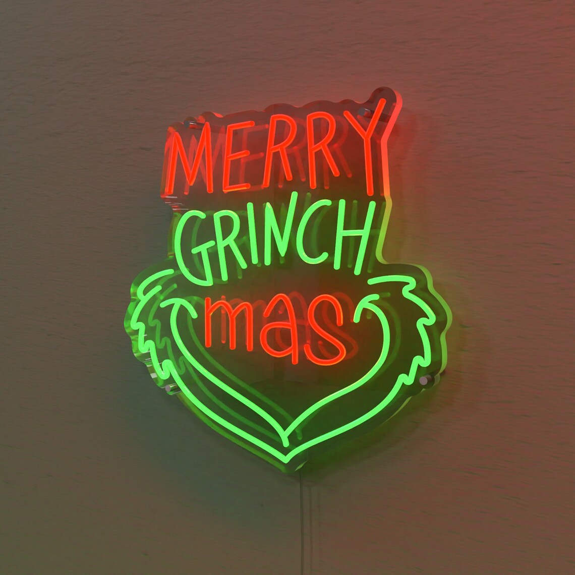 Merry Grinch-mas Neon Sign for the Holidays Custom Holiday - Etsy