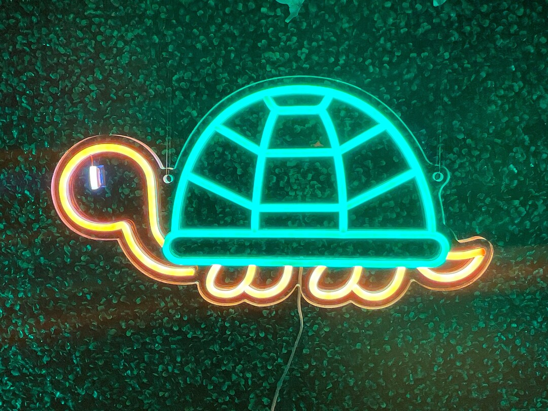 Turtle Neon Sign - Home Decor Neon Sign - Custom Neon Sign for Kids ...