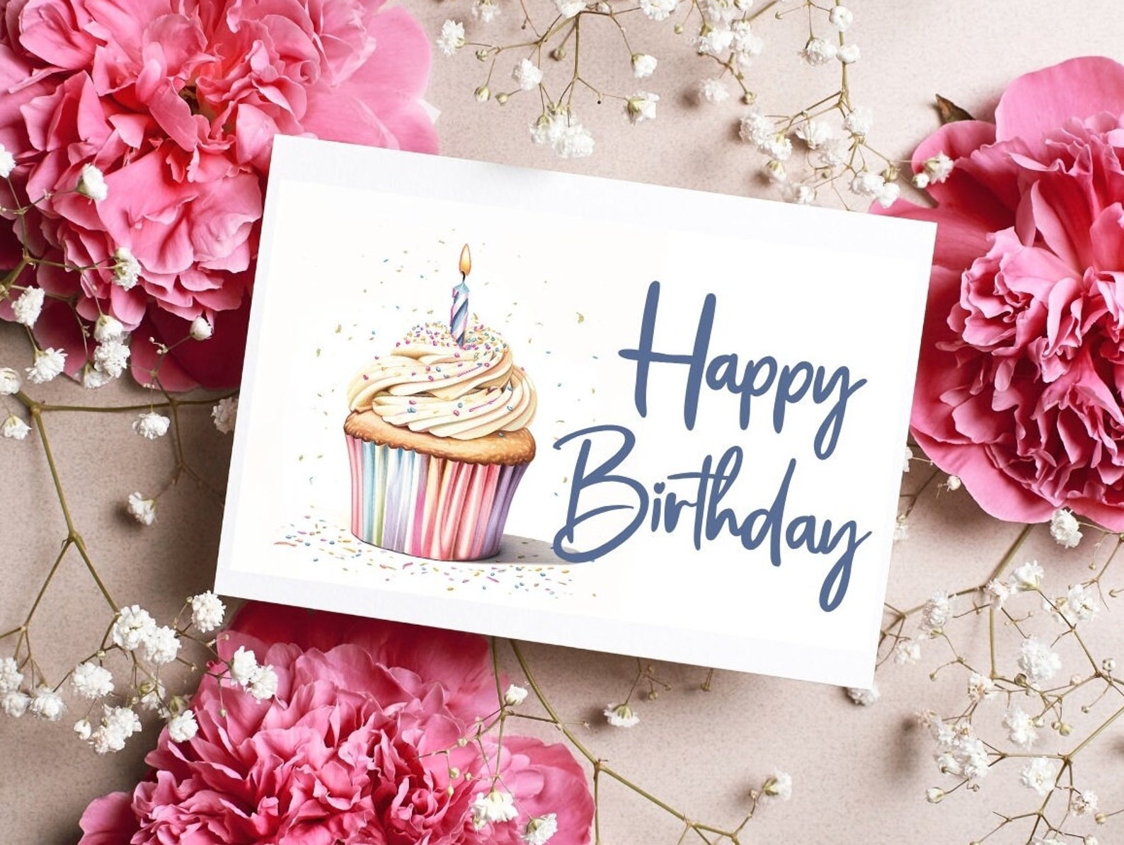 Happy Birthday Greeting Card Card 7x5 Instant Download Digital Download ...