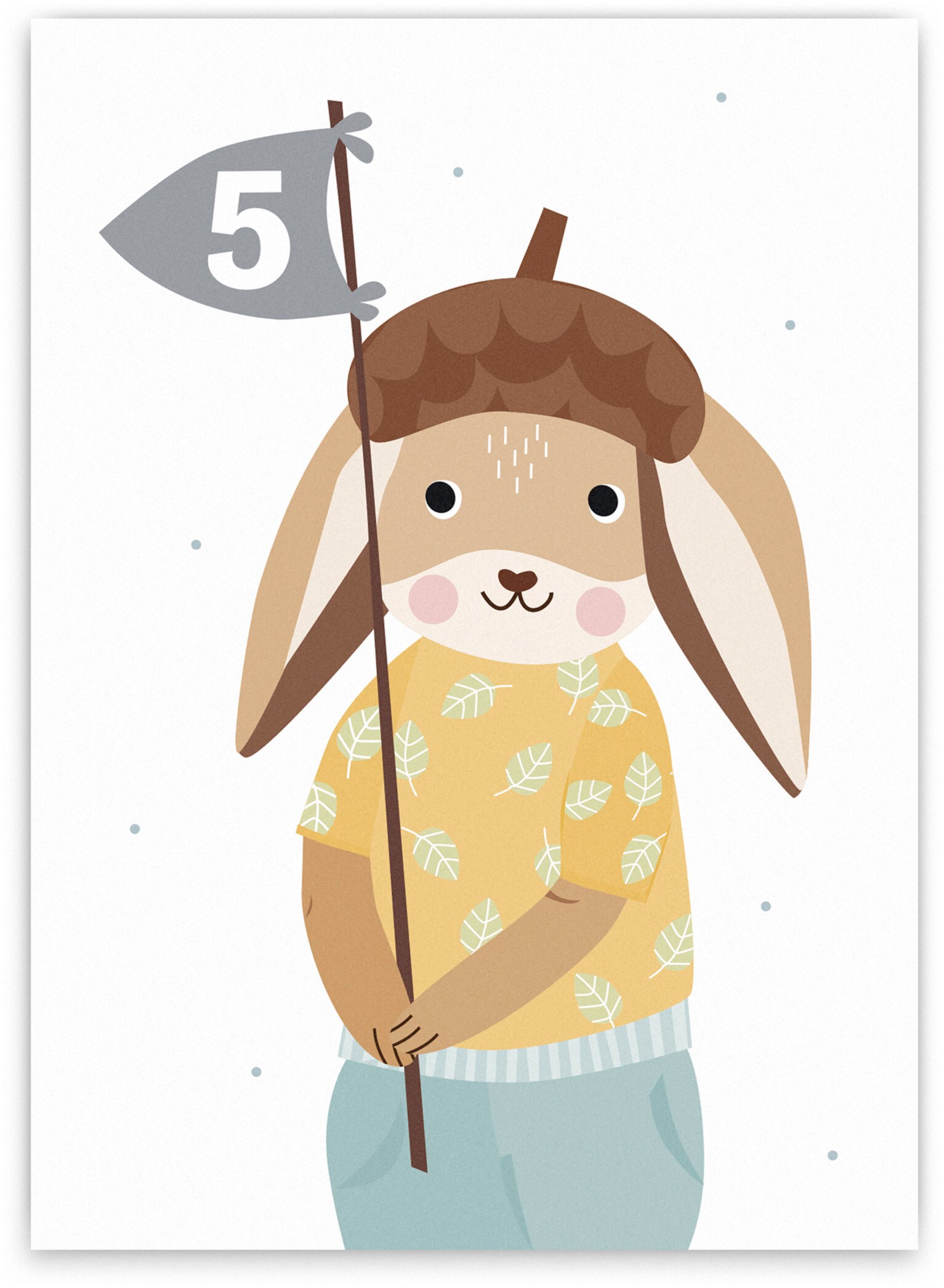 5th Birthday Card, Birthday Card With Number, Greeting Card - Etsy