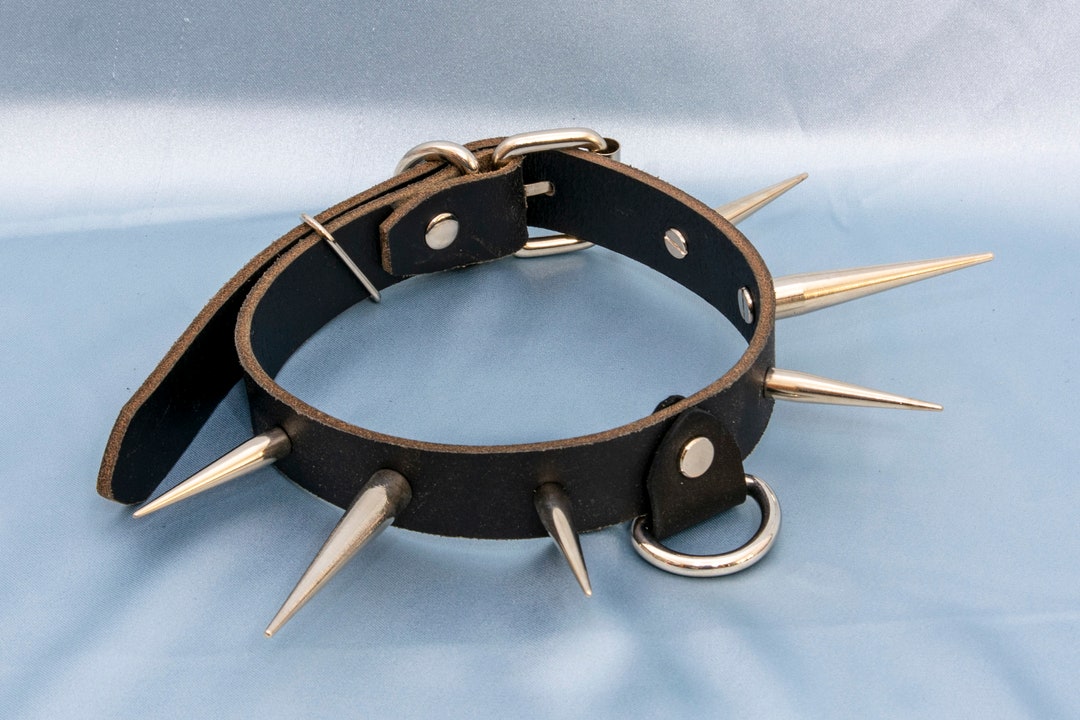 Heavy Spikes Collar - Etsy