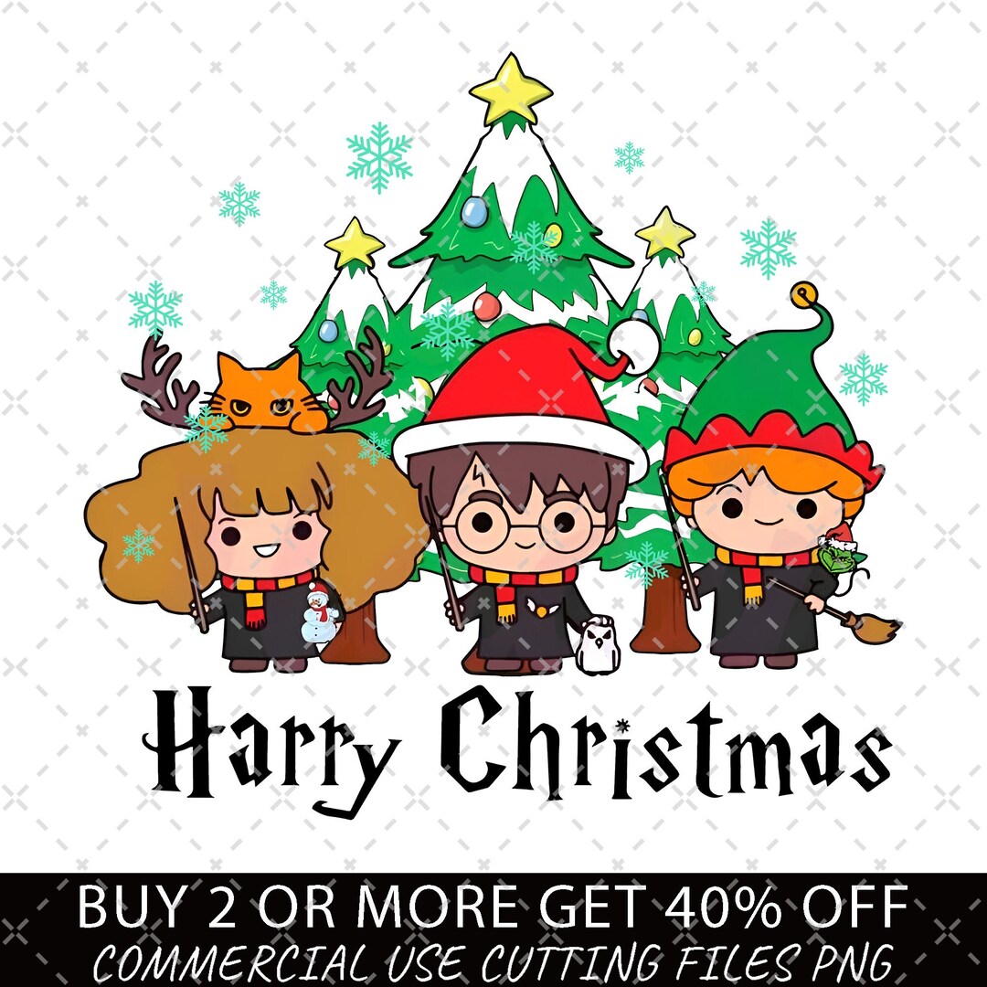 Harry Christmas Png, HP Christmas Png, Wizard Christmas Png, Harry ...