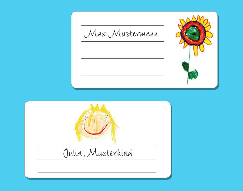 Exercise Book Labels With Own Image, Personalized, Stickers for ...