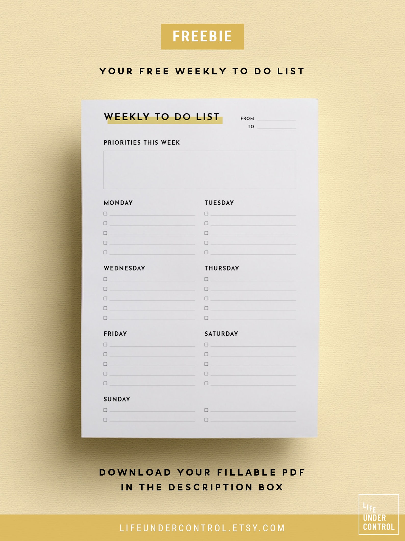 Weekly Social Media Planner | A4 & US Letter | Facebook, Pinterest ...