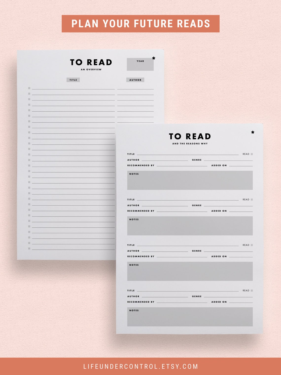 Reading Reviews, Tracker & More Ultimate Bundle for A4, A5, Letter ...