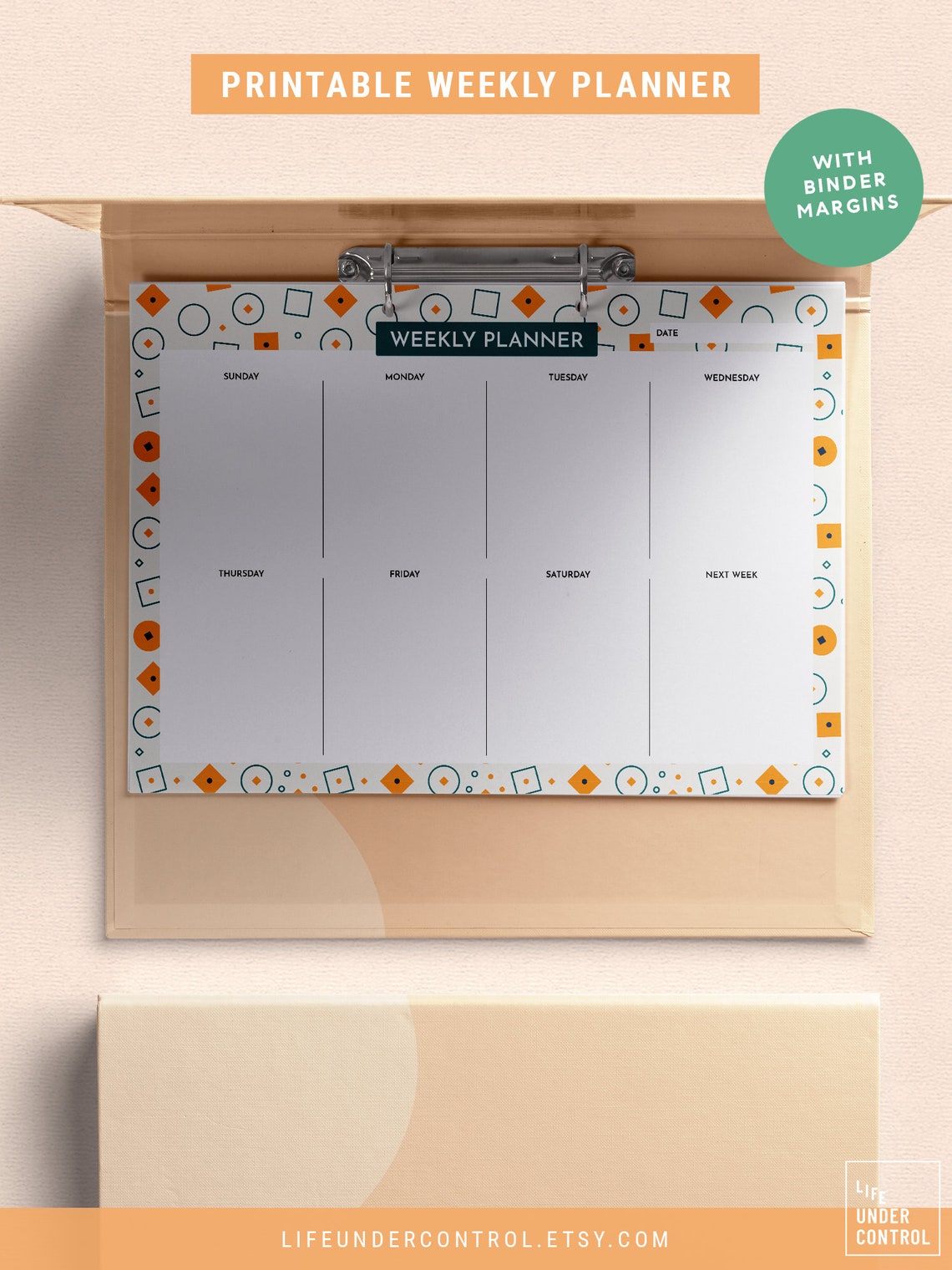 Weekly Schedule Printable Undated Digital Planner A4 & US Letter ...