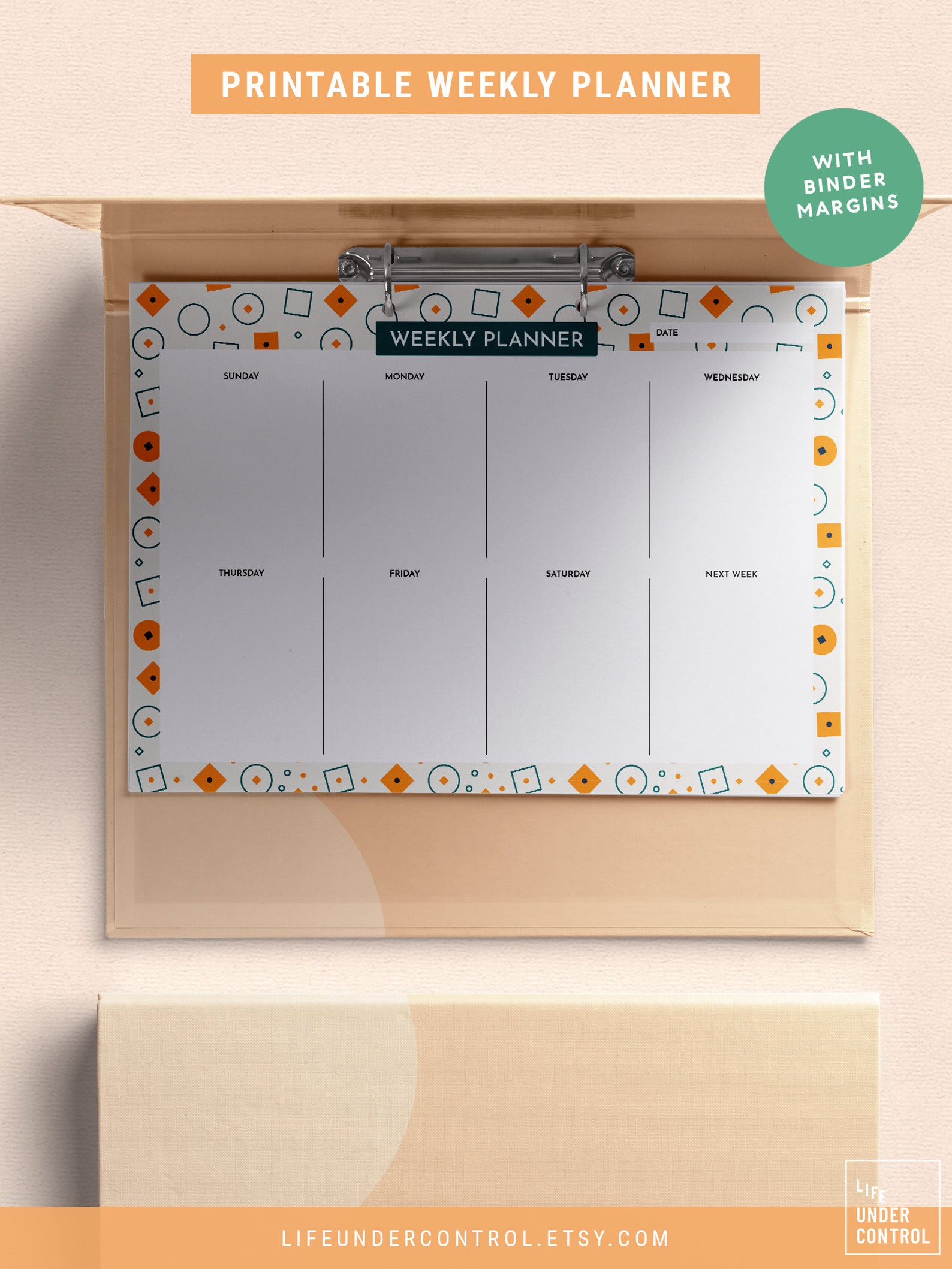 Weekly Schedule Printable Undated Digital Planner A4 & US Letter ...