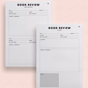 Reading Reviews, Tracker & More Ultimate Bundle for A4, A5, Letter ...