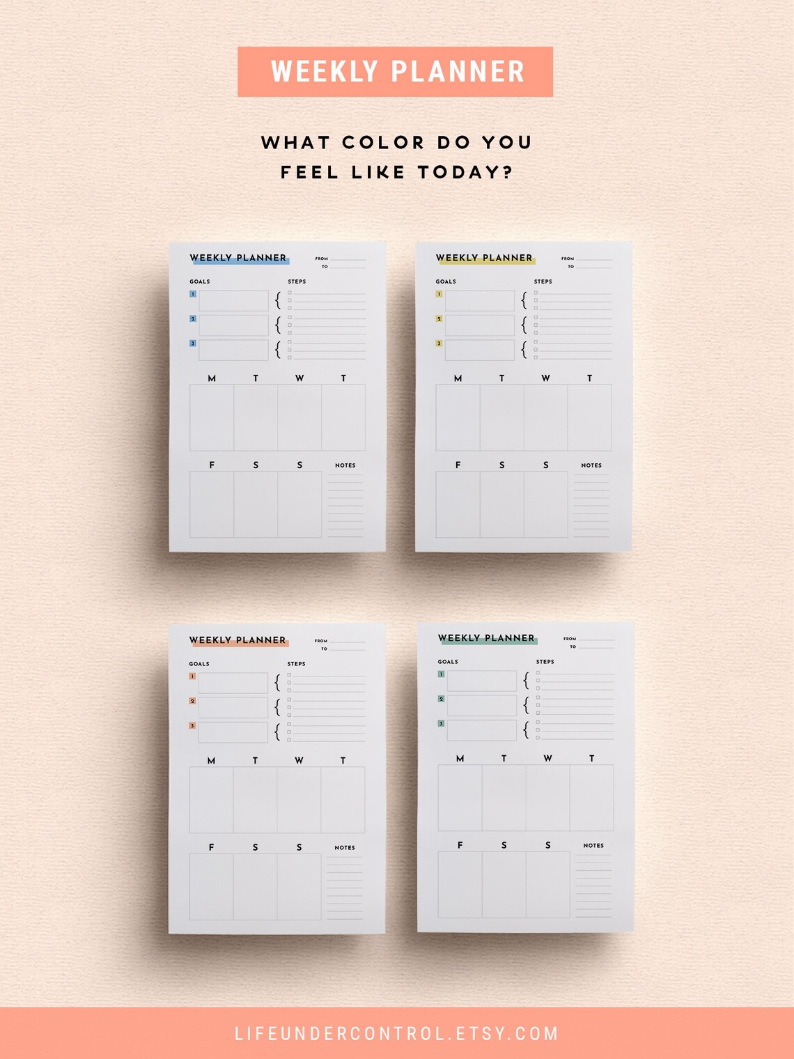 Weekly Planner Binder Printables A4 & US Letter Digital - Etsy