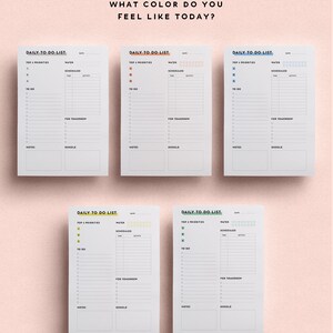 Daily Schedule To-do List Insert Free Weekly Planner A4 & US Letter ...