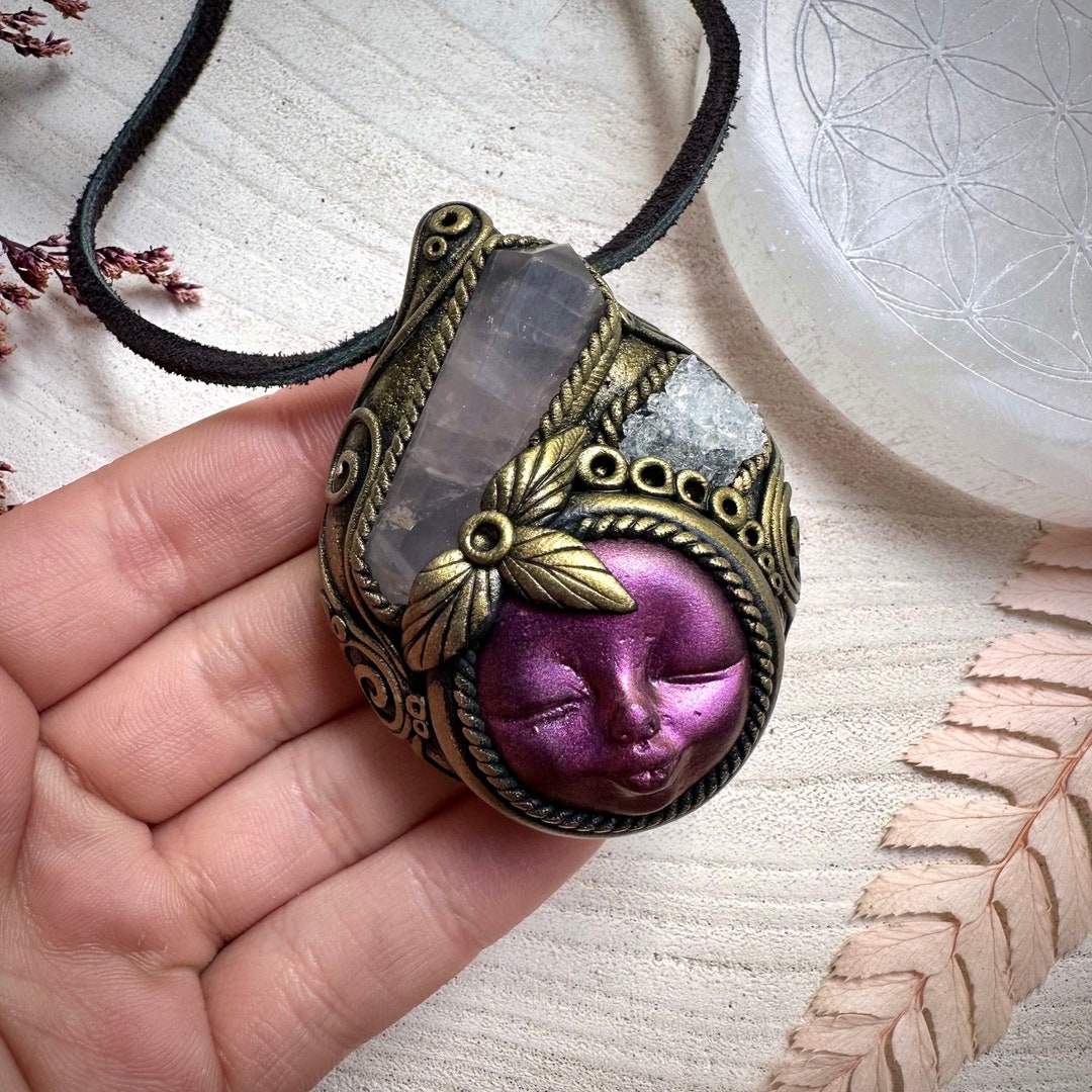 Rose Quartz and Apophyllite Goddess Necklace - Etsy
