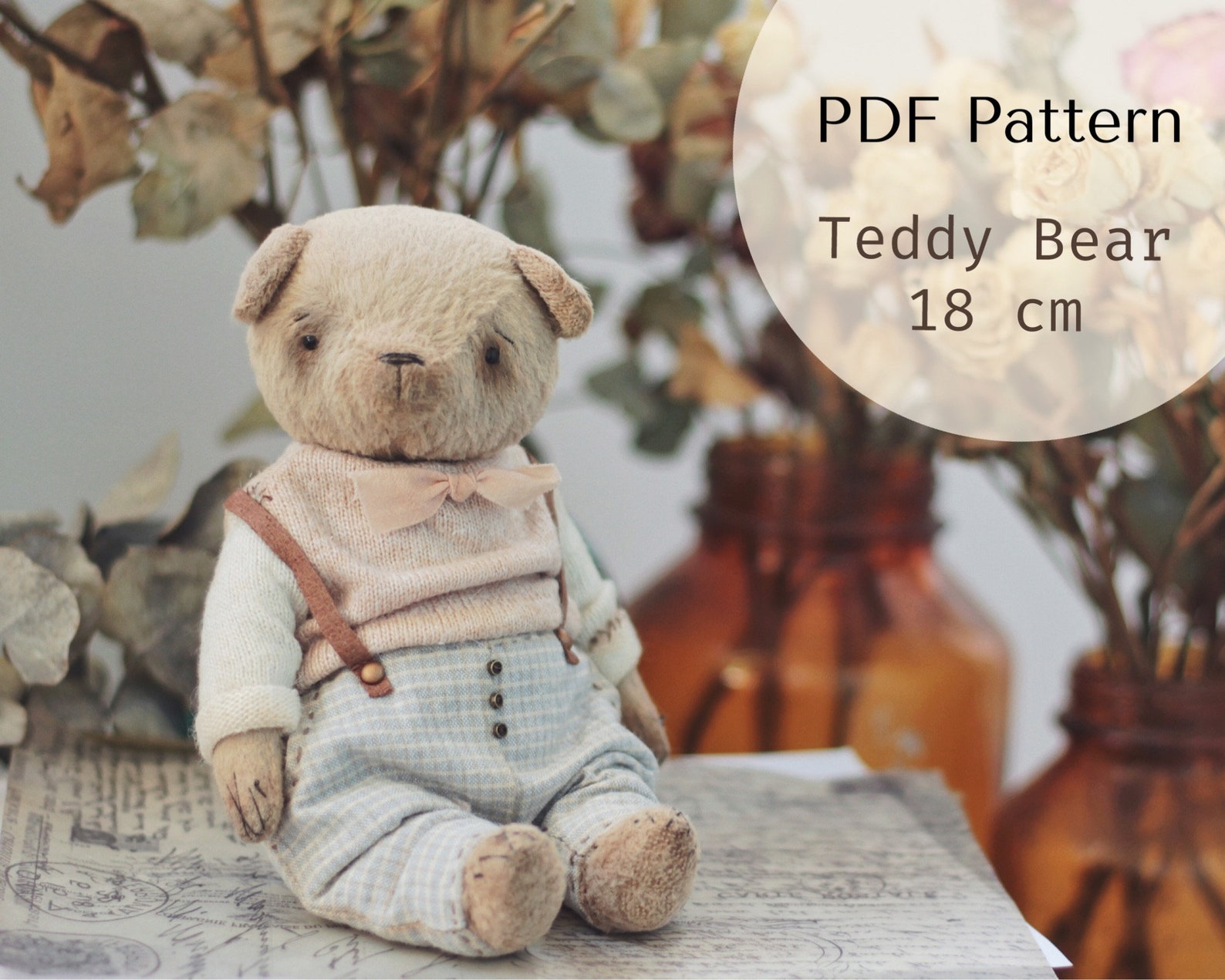 Bear Sewing Pattern Stuffed Animal Pattern PDF Bear Pattern | Etsy
