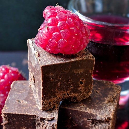 Raspberry Fudge Alcohol Zinged™ Infused Dark Chocolate - Etsy