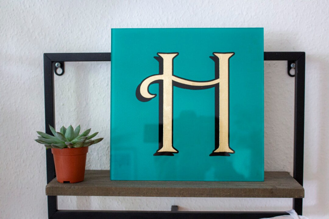 Gold Leaf & Letter on Acrylic Glass, Acrylic Sign, Gift, Gilding ...