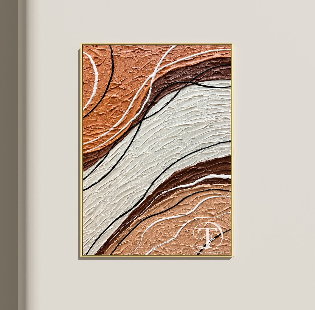 Terracotta Textured Wall Art Wall Art Plaster Art Terracotta Abstract Art 3D Texture Art Heavy ...