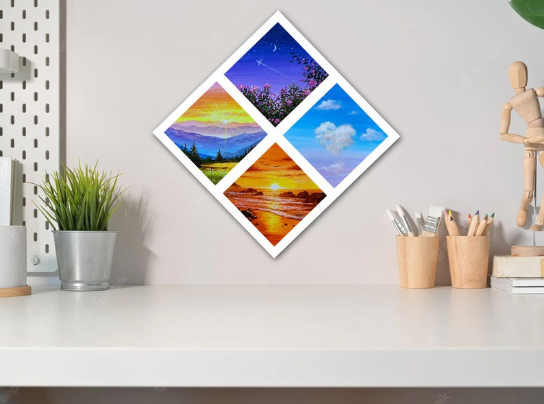 Four Aesthetic Scenes at Different Time of Day #356 - Etsy