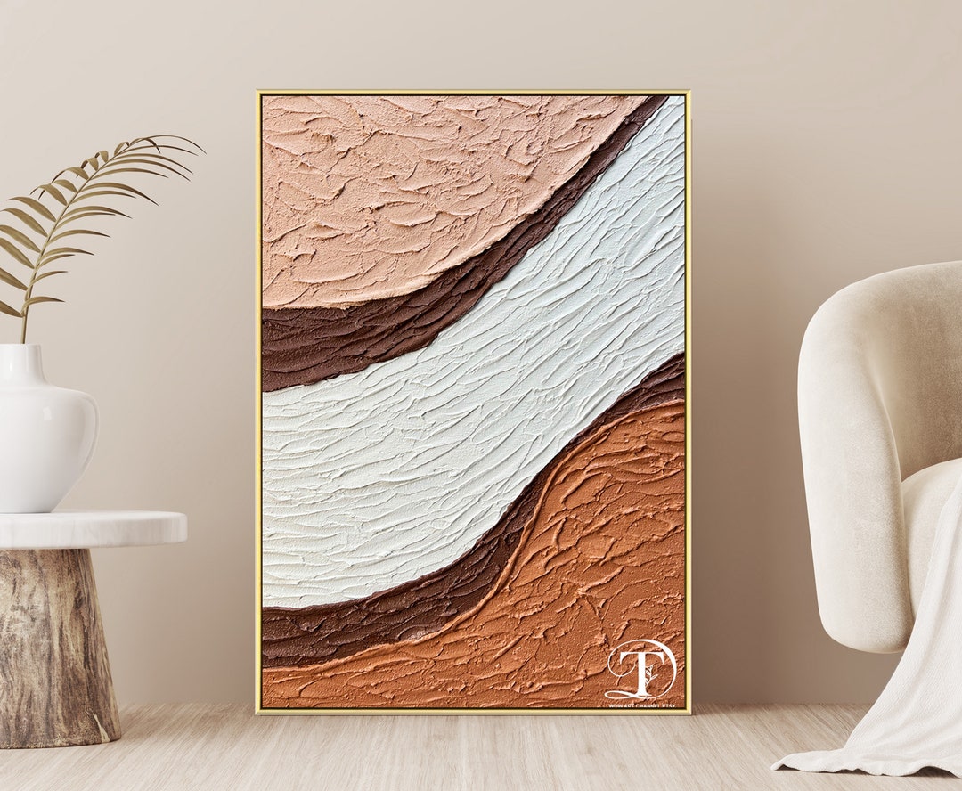 Terracotta Textured Wall Art Wall Art Plaster Art Terracotta Abstract Art 3D Texture Art Heavy ...