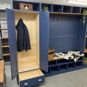 Boot Room Farrow & Ball Stiffkey Blue Flexible Cupboard,storage Shelves ...