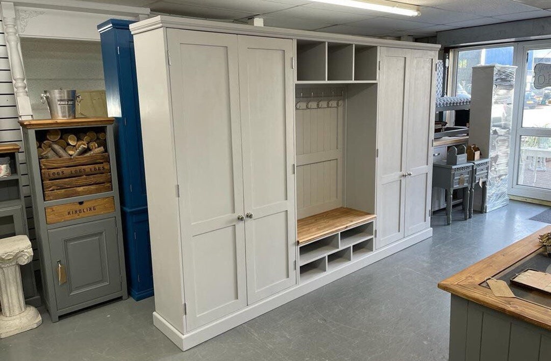 Mud Room Freestanding Furniture-can Be Customised.storage Handmade 100% ...