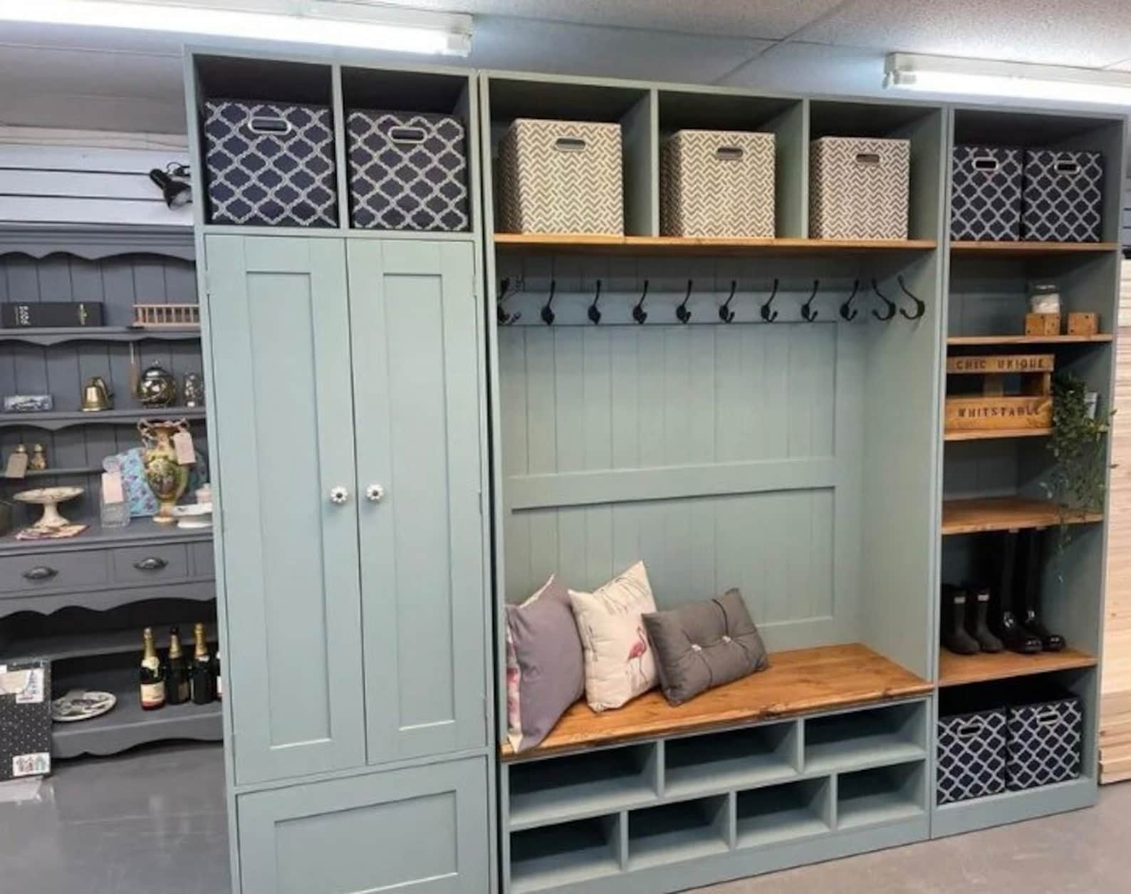 Hall Mud Room Bench /boot Shelf Cupboard Shoe Storage Etc Handmade ...
