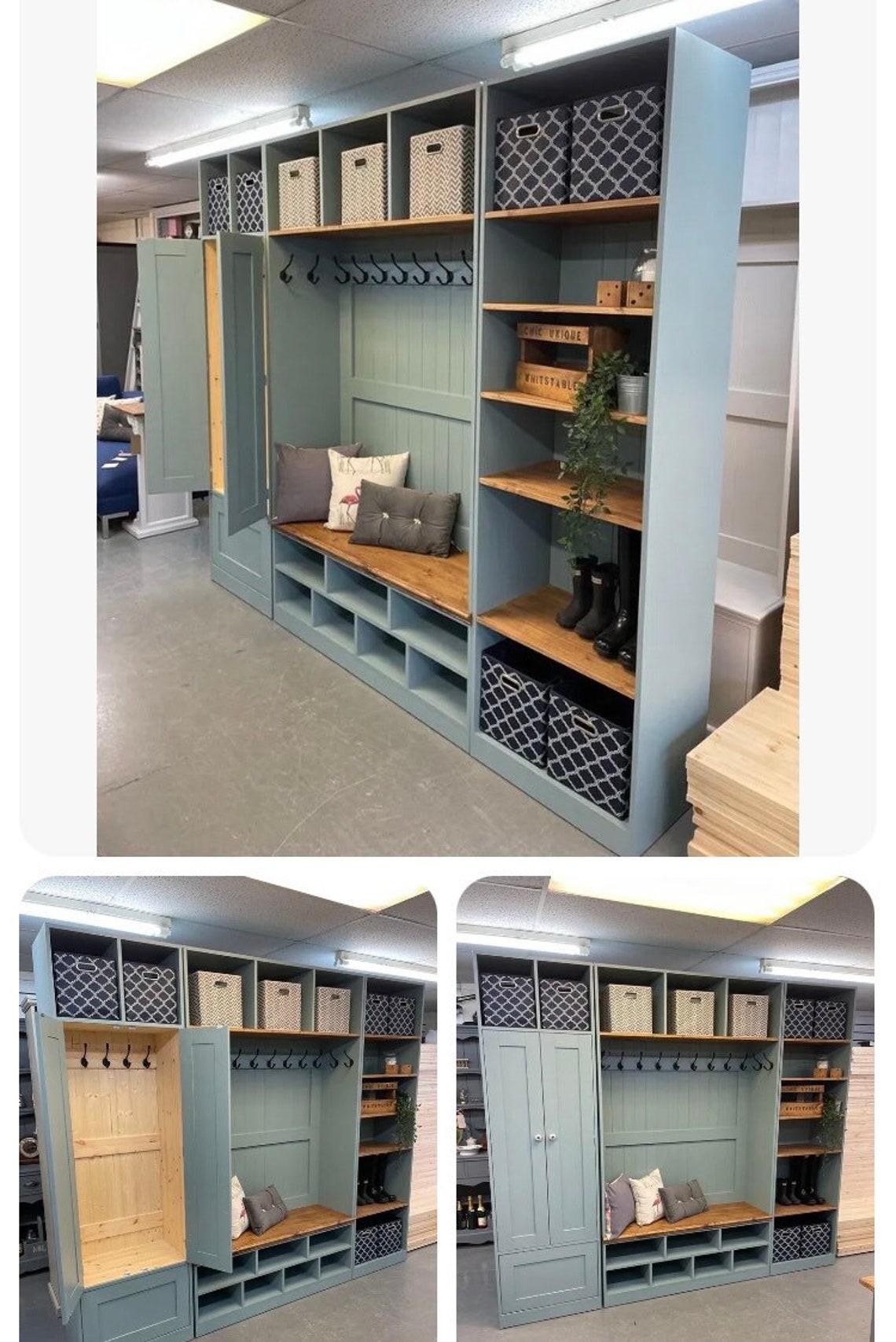 Hall Mud Room Bench /boot Shelf Cupboard Shoe Storage Etc Handmade ...