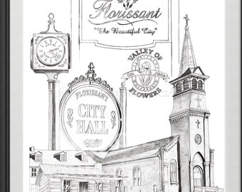 Lafayette Square Print of Original Hand Drawing - Etsy