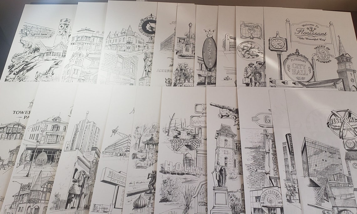 Gateway Arch - Print of Original Hand Drawing - Etsy