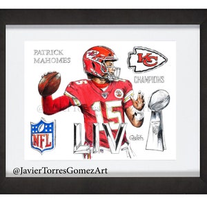 Patrick Mahomes Color Print - Etsy