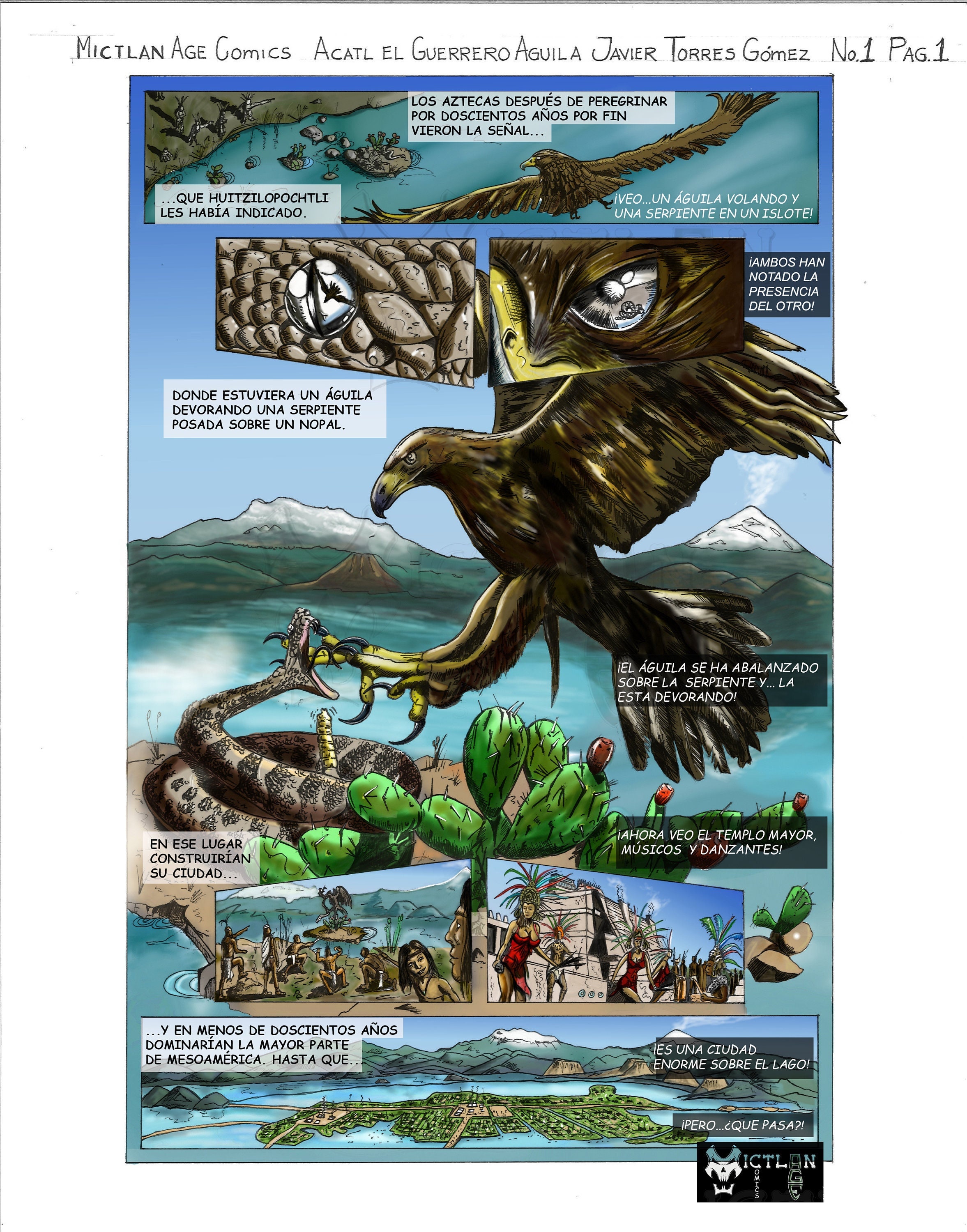 Tenochtitlan - Acatl the Eagle Warrior Page 1 - Etsy